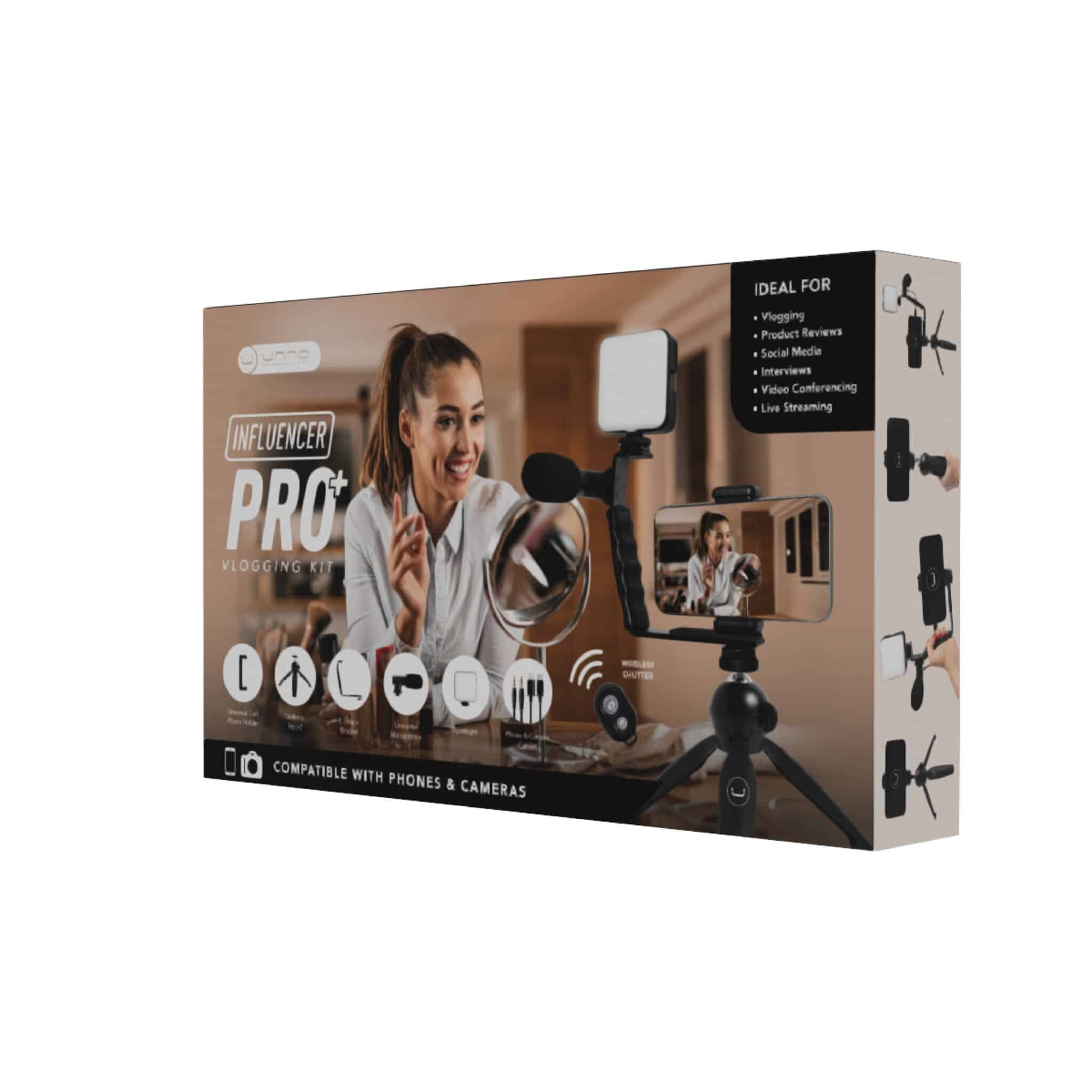 KIT DE VLOGGING INFLUENCER PRO+PH1902BK | Unno Tekno