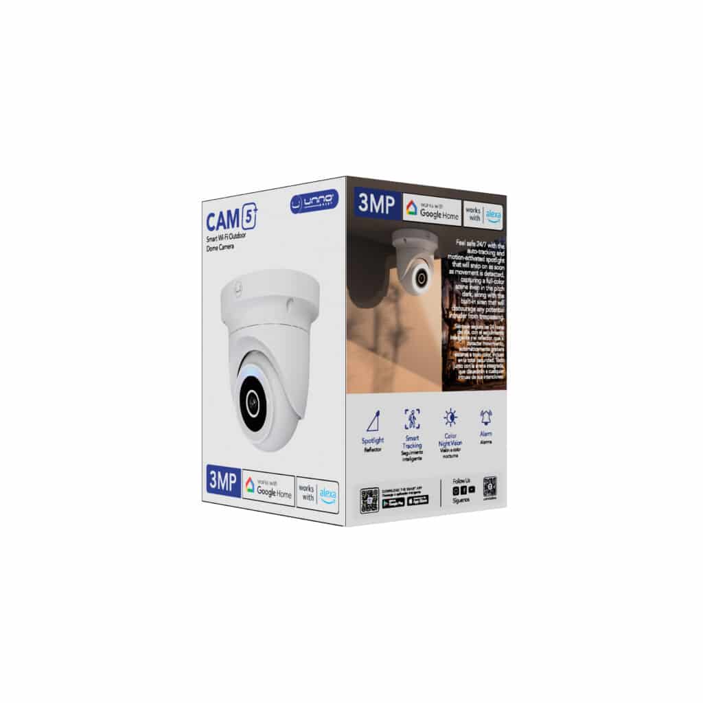 SMART WIFI OUTDOOR 360° DOME CAMERA CAM5+ | 3MPCM1415WT | Unno Tekno